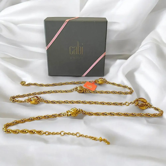 CAbi | Accessories | Nwt Cabi 9s Y2k Chain Belt The Buzz Gold Toned Bee ...